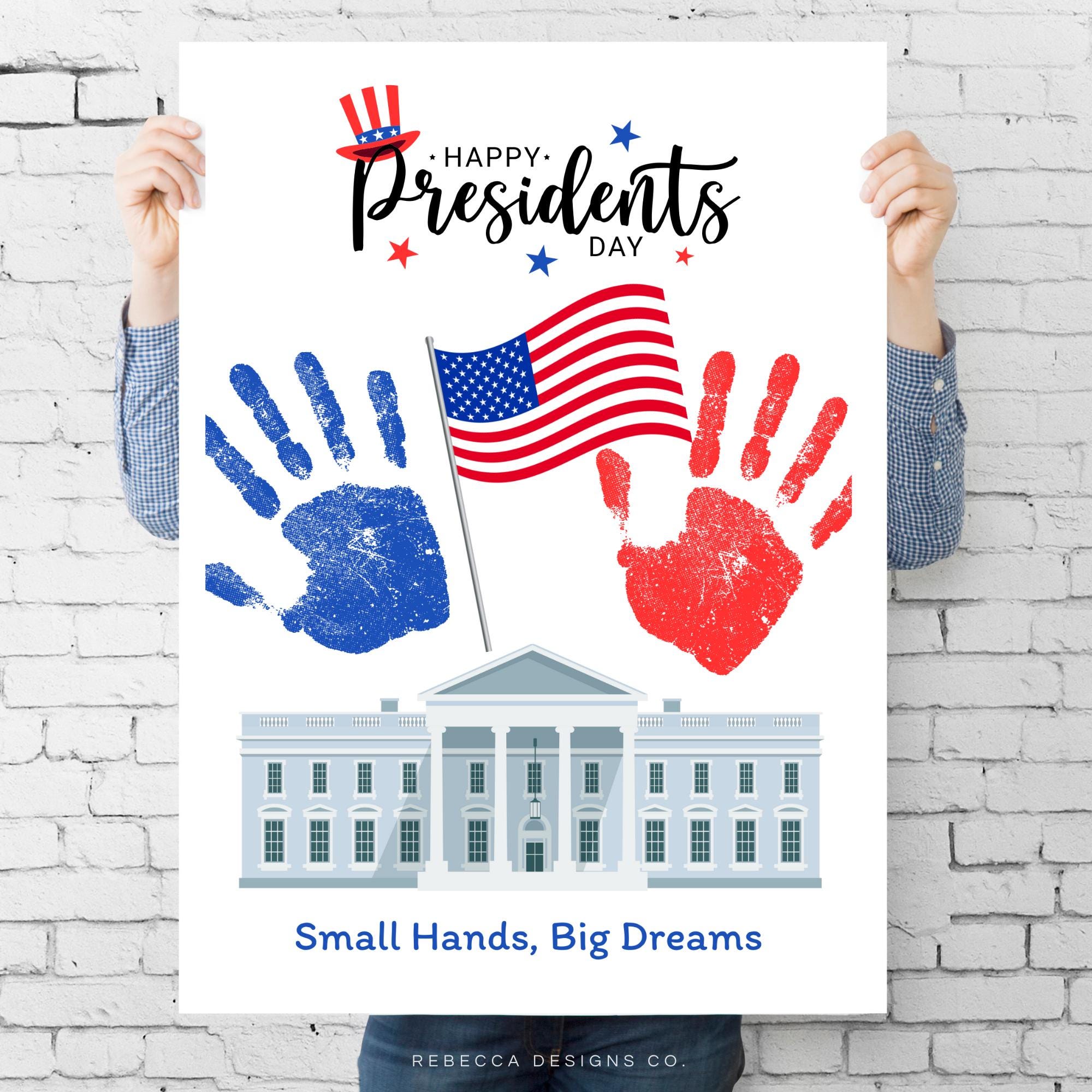 Presidents Day Handprint Craft Flag Presidents Day Activity for Kids ...