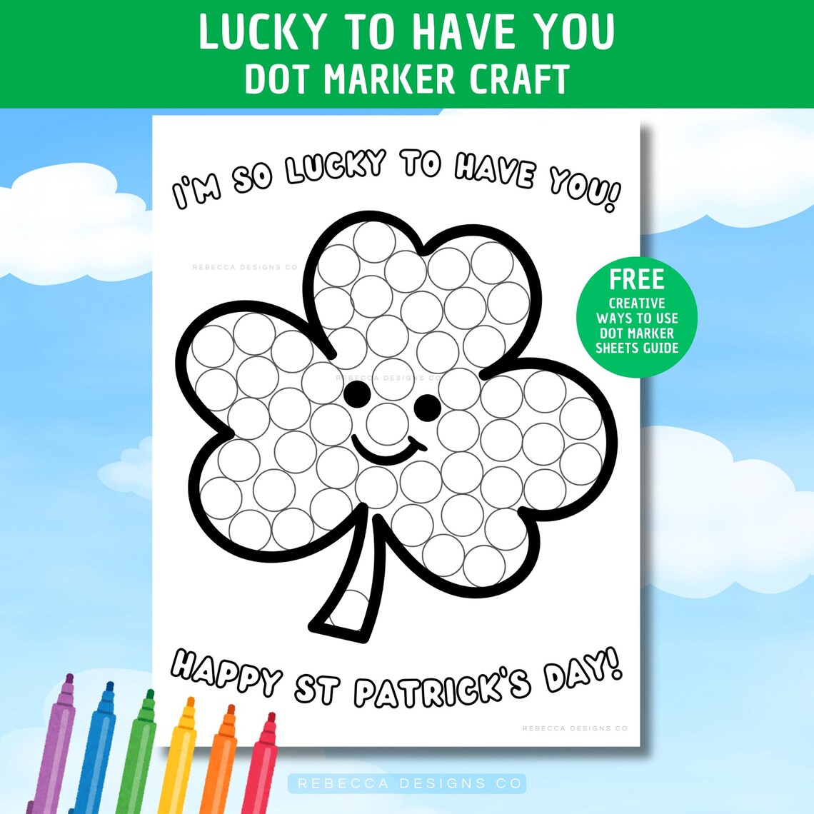 St Patrick's Day Dot Marker Craft Shamrock Craft St Patricks Kids ...