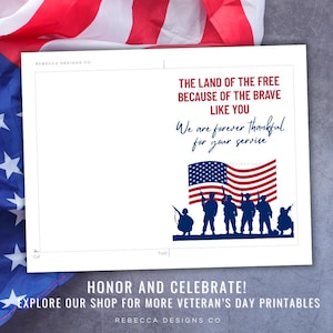 Thank You Veterans Day Card Memorial Day Card Thank You for Your ...