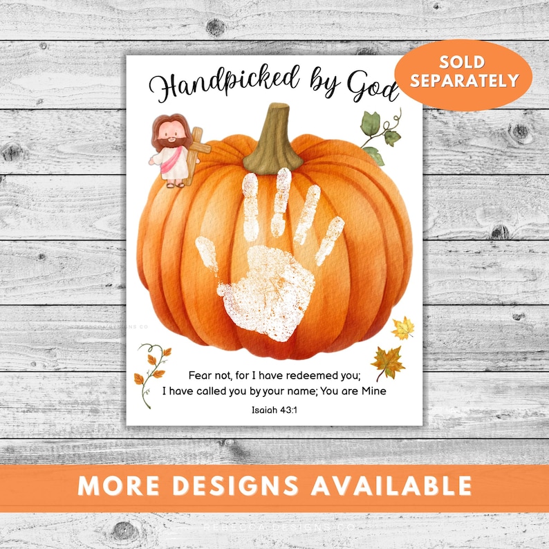 Thanksgiving Christian Handprint God's Little Pumpkin Craft Church ...