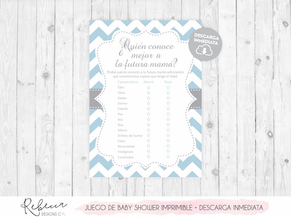 Quien conoce mejor a la mama juego baby shower imprimible who knows ...