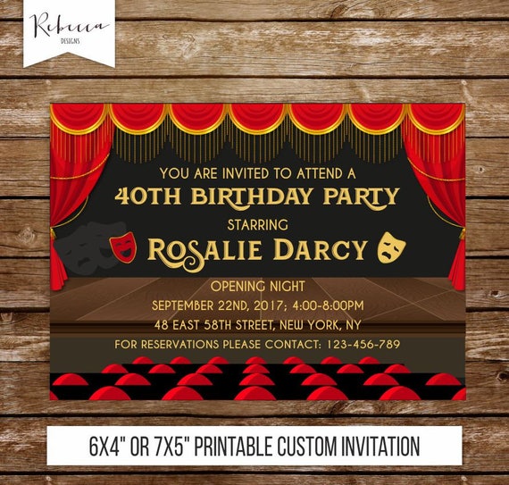 Theater Invitation Templates