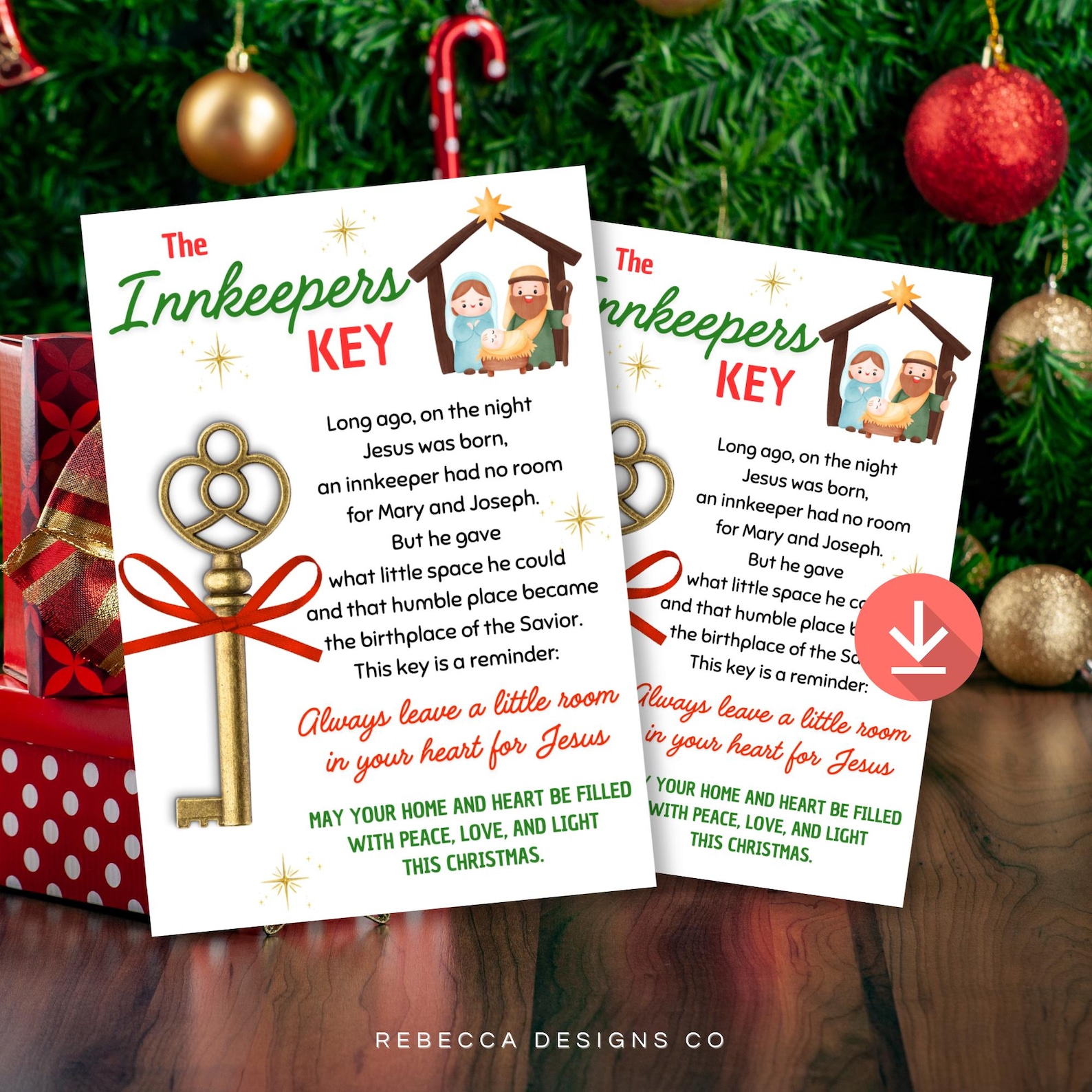 The Innkeepers Key Christmas Ornament Gift Christian Tags Christmas DIY ...