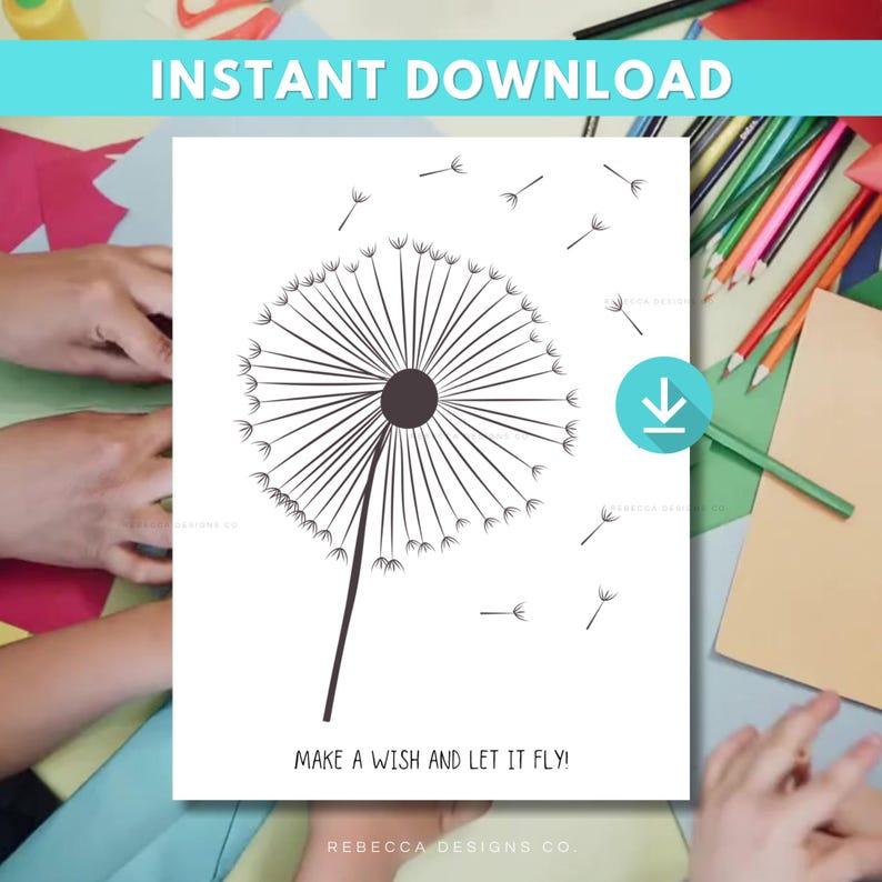 Dandelion Fingerprint Art Fingerprint Craft Dandelion Kids Craft Spring ...