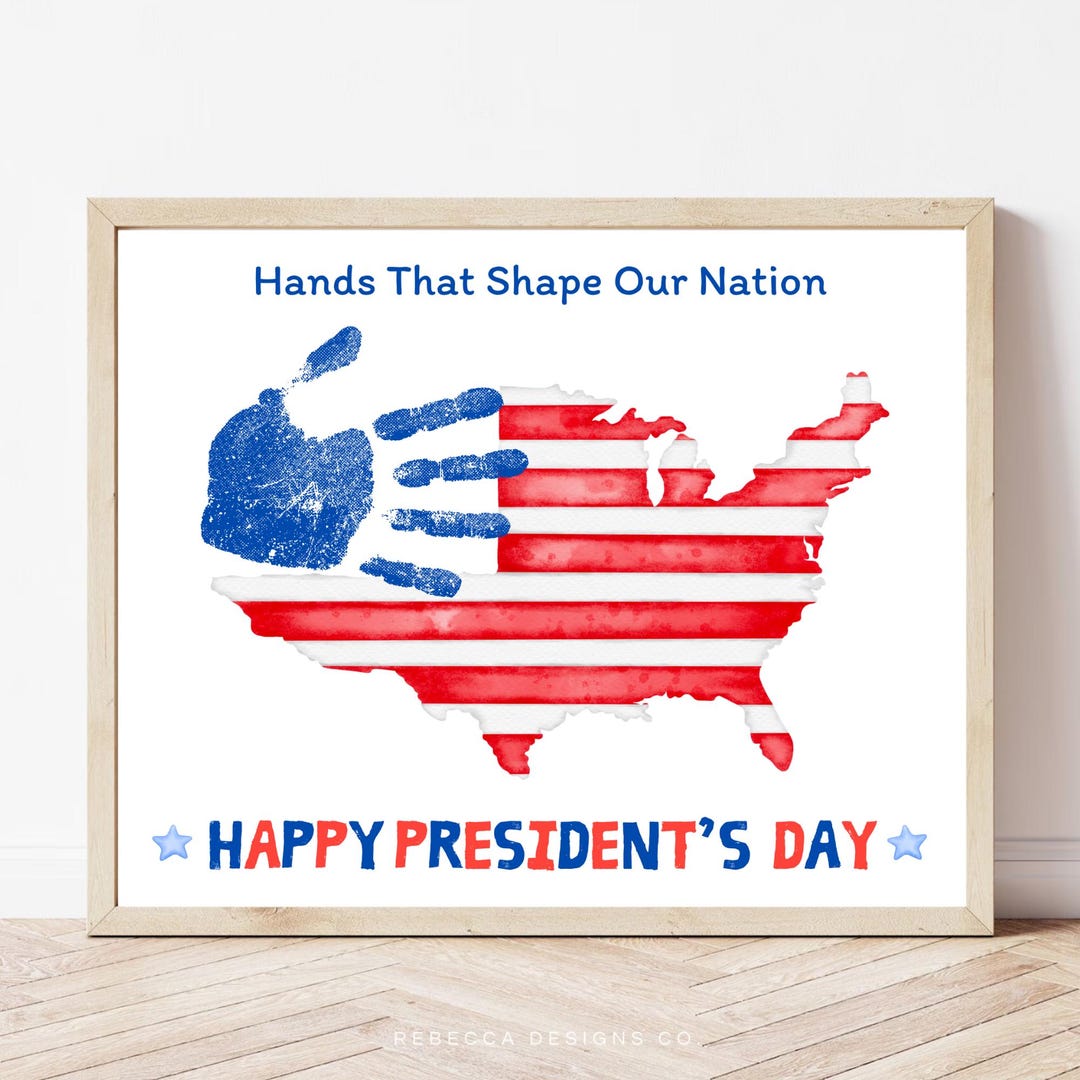 Presidents Day Handprint Craft Flag Presidents Day Activity for Kids ...