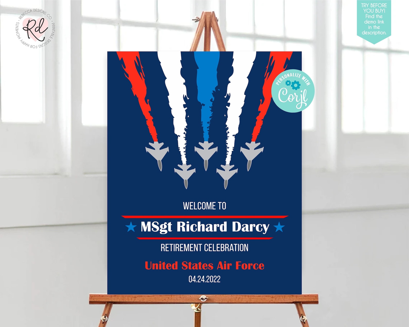 Air Force Retirement Welcome Sign Military Retirement Sign - Etsy