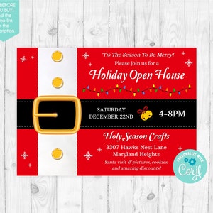 Christmas Open House Template Invitation Christmas Flyer Invitation ...