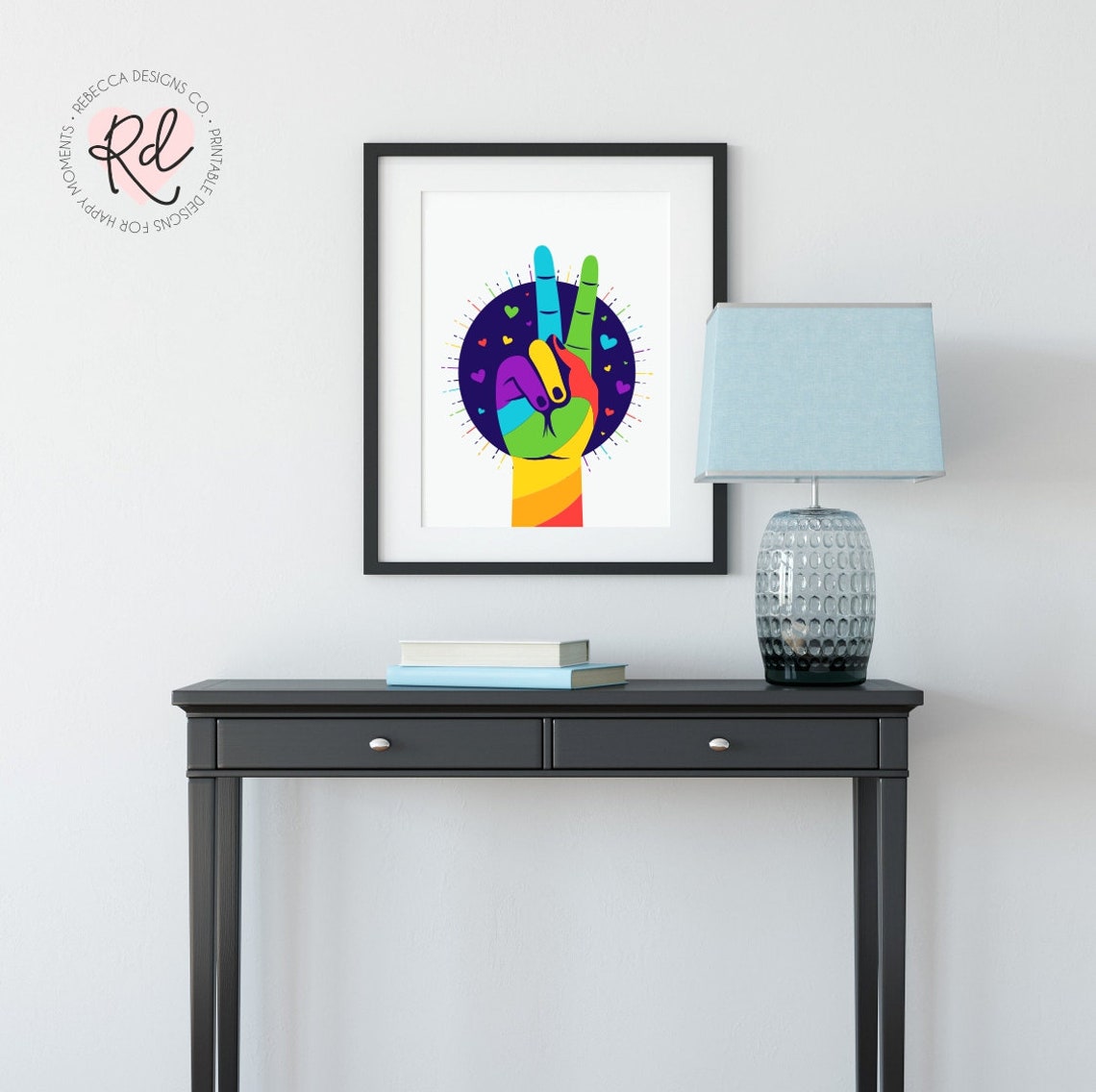Peace sign poster printable lgbt poster pride sign printable | Etsy