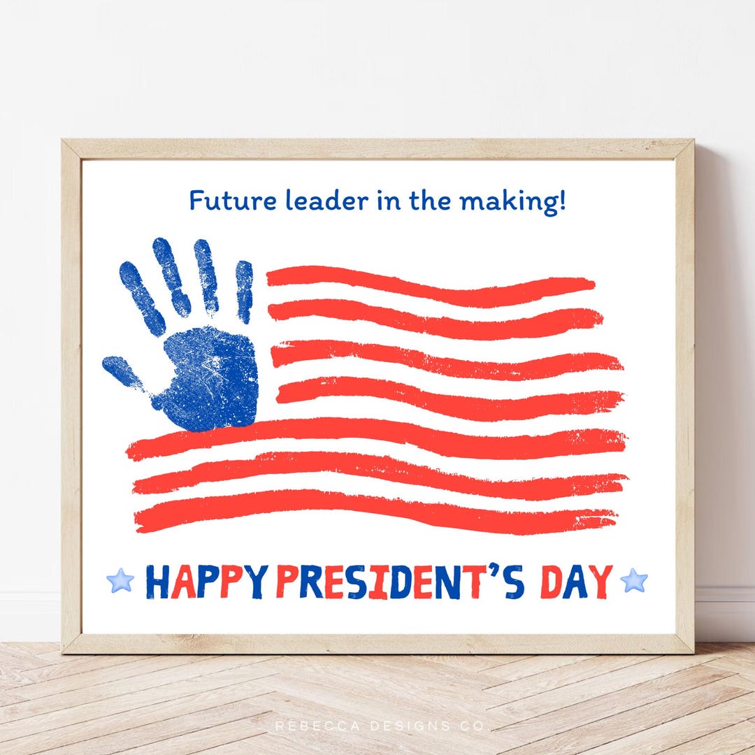 Presidents Day Handprint Craft Flag Presidents Day Activity for Kids ...