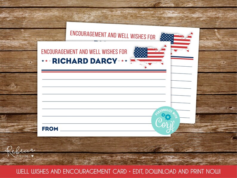 Well Wishes Military Card Printable Deployment Letters - Etsy