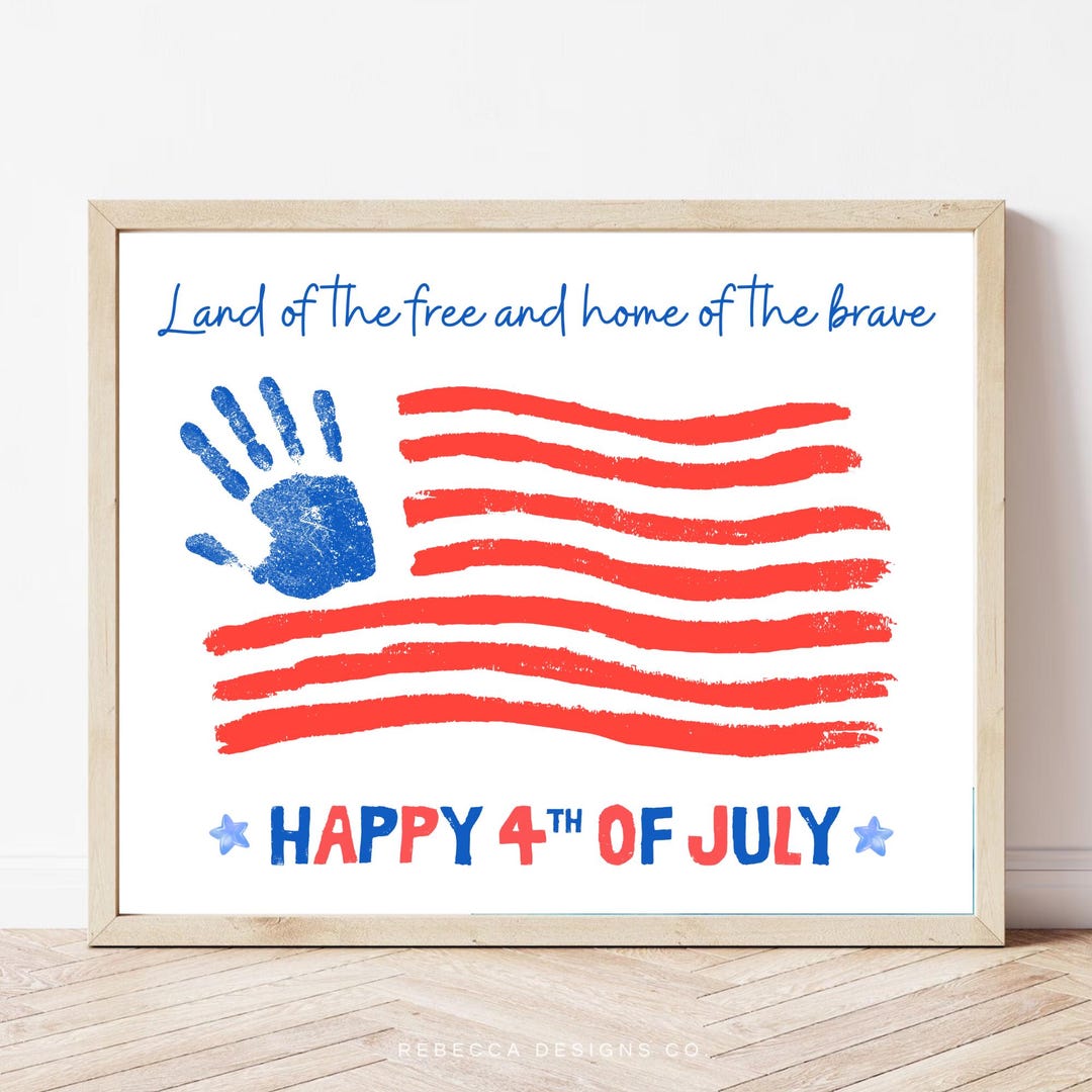 Flag 4th of July Handprint Craft 4th of July Activity for Kids School ...