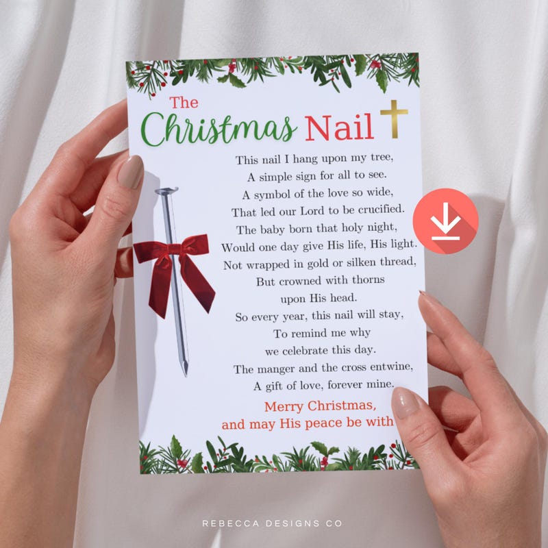 Nail Poem Christmas - Etsy