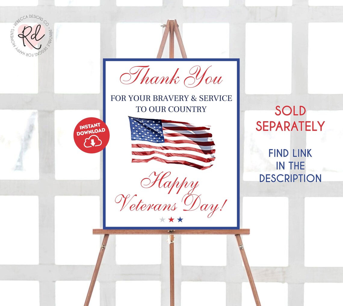 Veterans Day Tags Printable Thank You Veterans Tag Printable Veterans ...