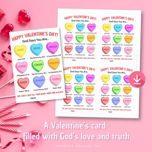 Valentine's Day Bible Verse Scripture Cards for Kids Church Valentines ...