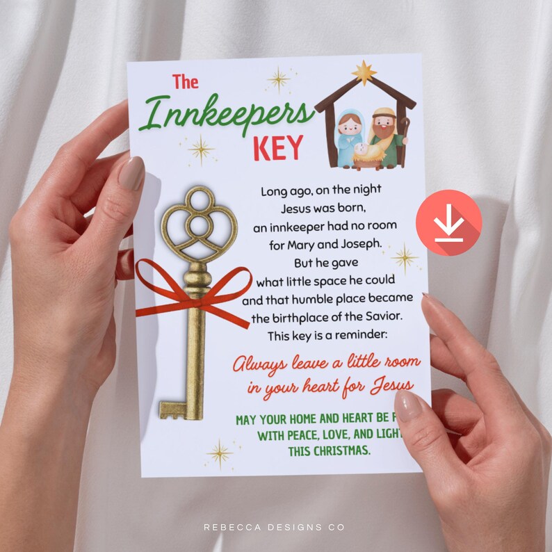 The Innkeepers Key Christmas Ornament Gift Christian Tags Christmas DIY ...