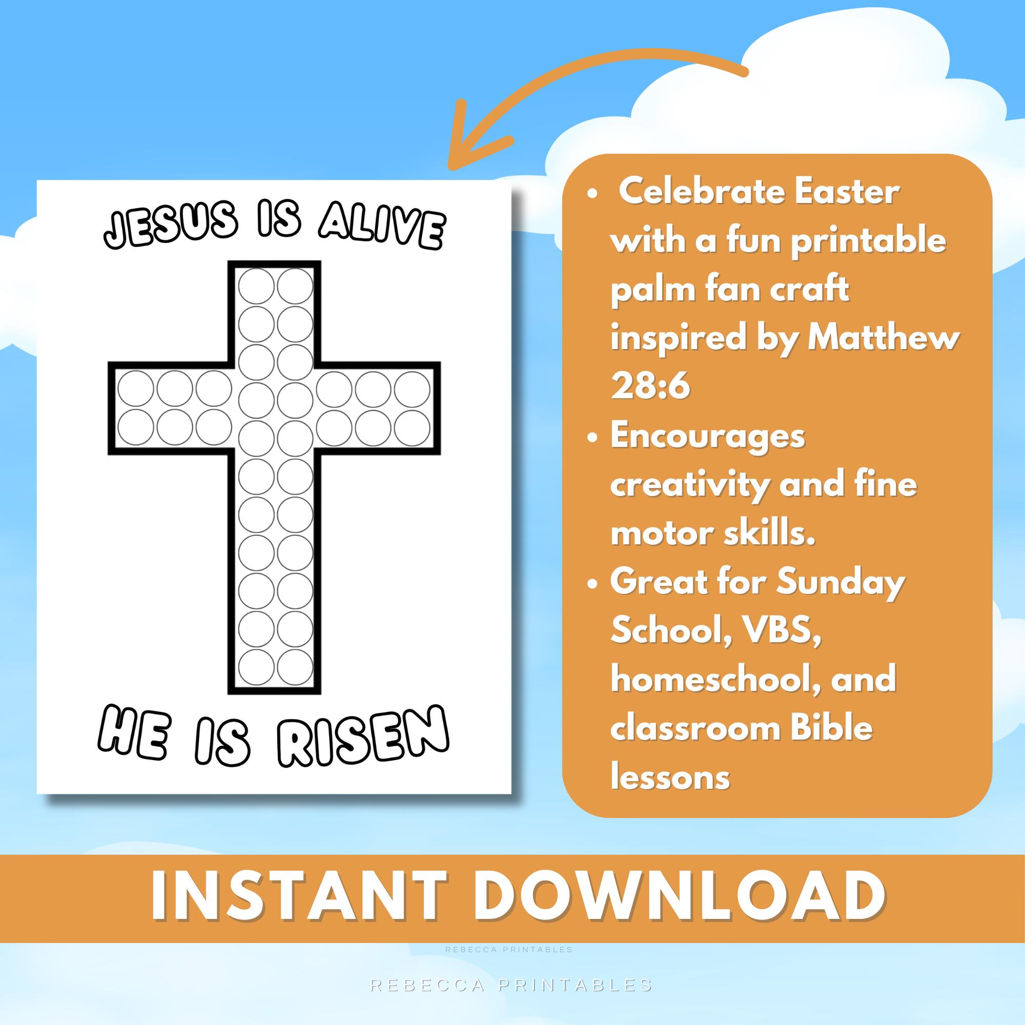 Easter Christian Craft He is Risen Easter Craft Sunday School Craft ...