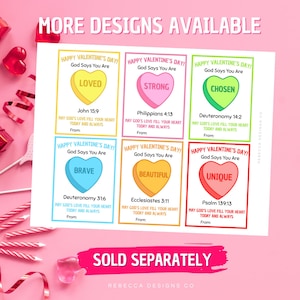 Valentine's Day Bible Verse Scripture Cards for Kids Church Valentines ...