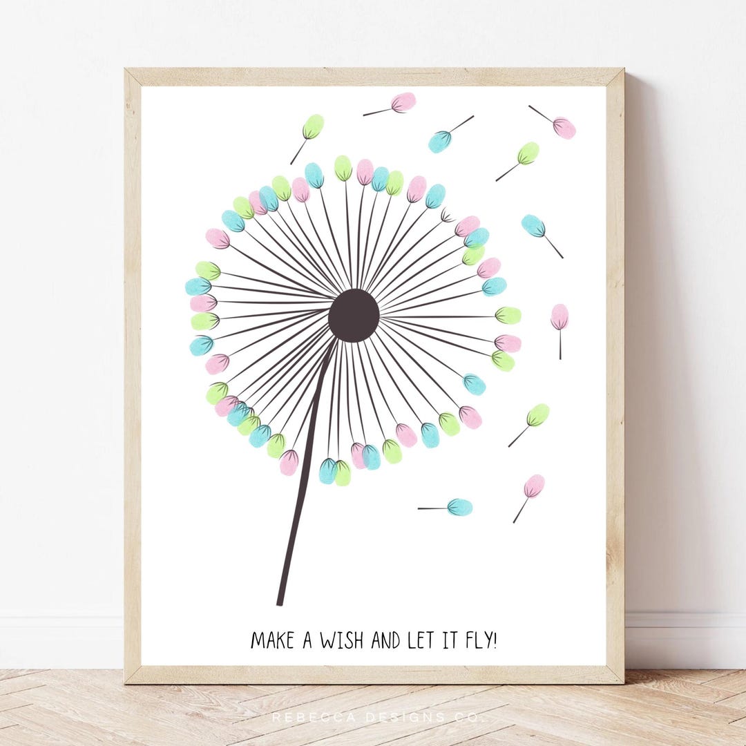 Dandelion Fingerprint Art Fingerprint Craft Dandelion Kids Craft Spring ...