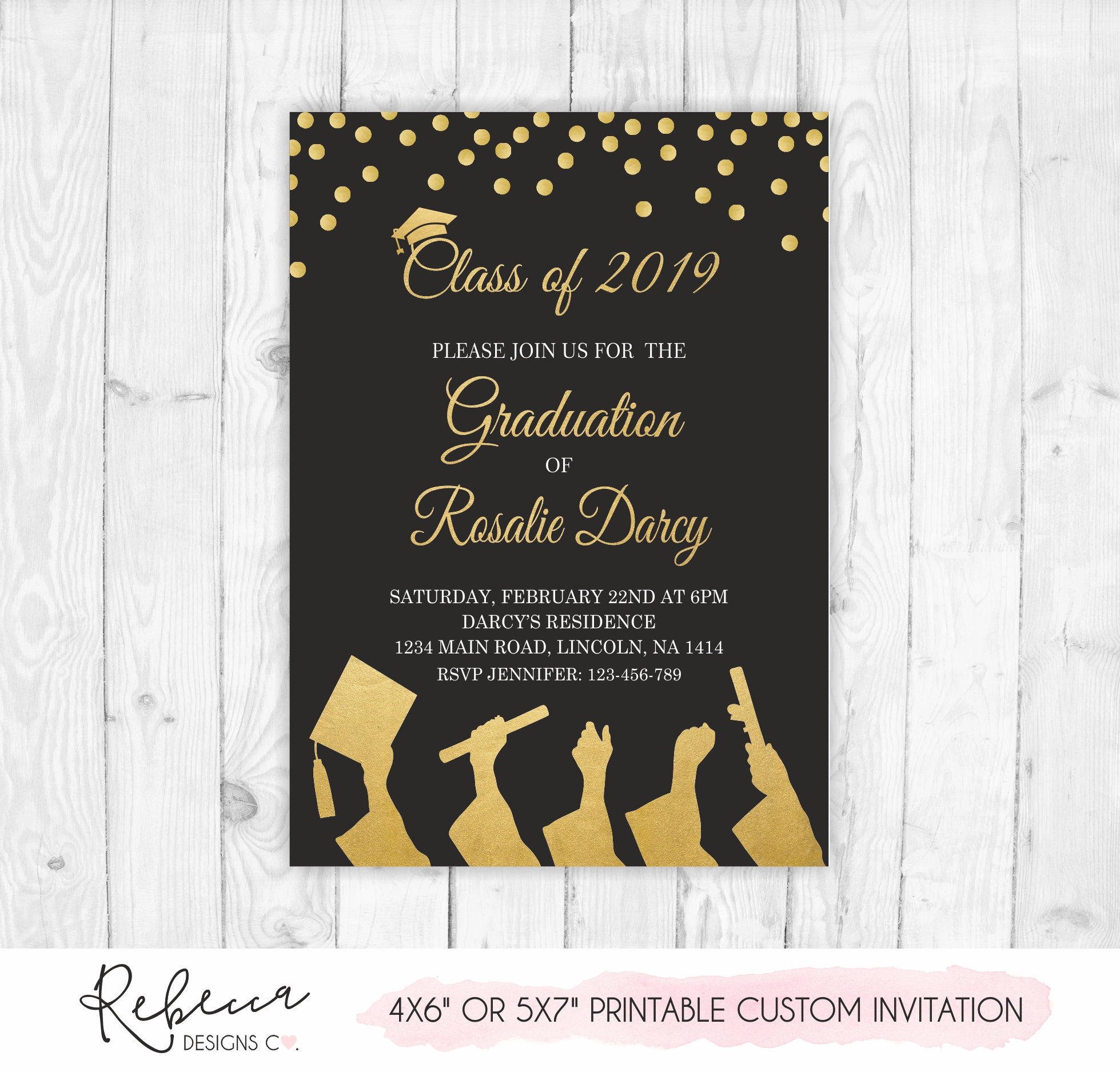 Printed or Digital College Send Off Invitation Graduation Party ...