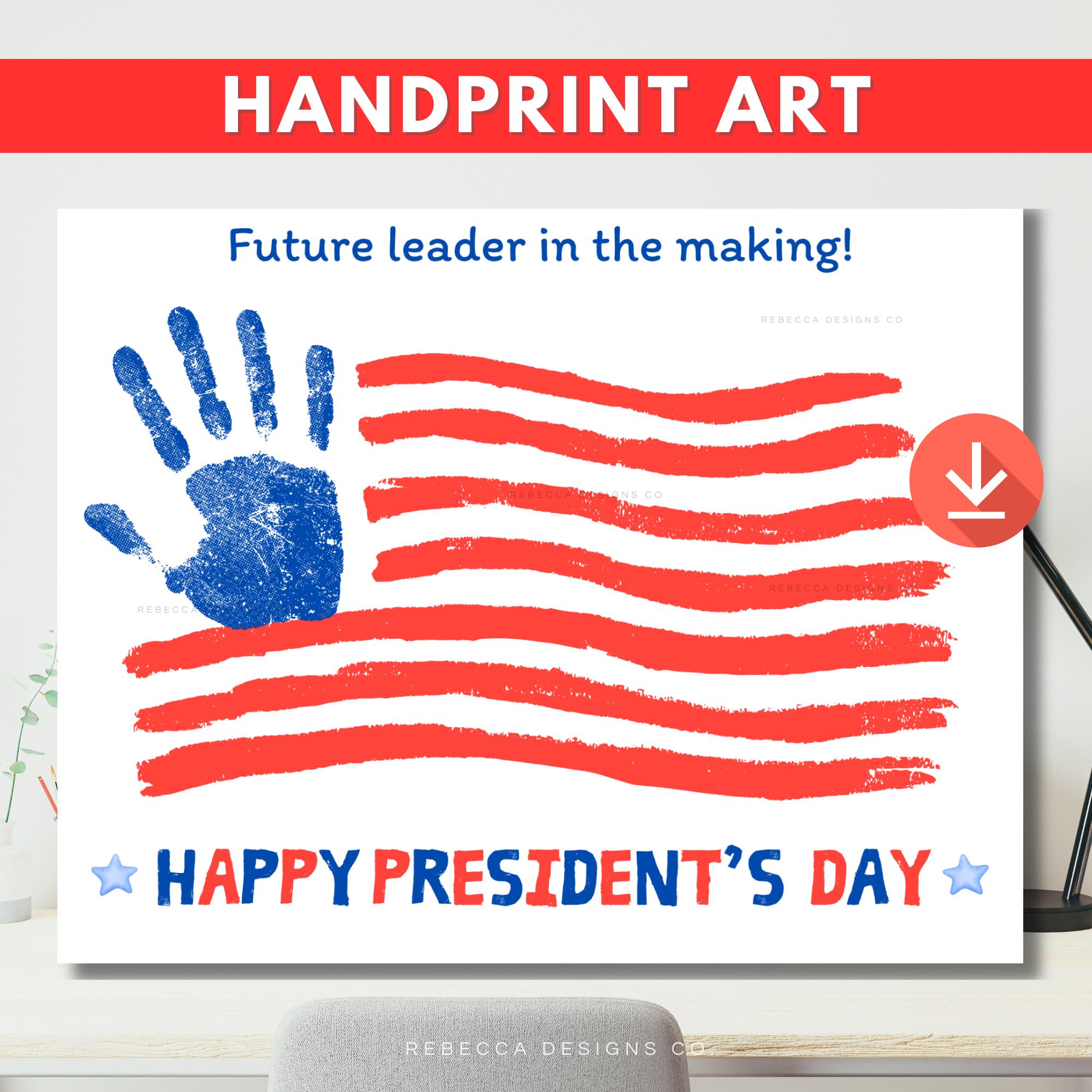 Presidents Day Handprint Craft Flag Presidents Day Activity for Kids ...