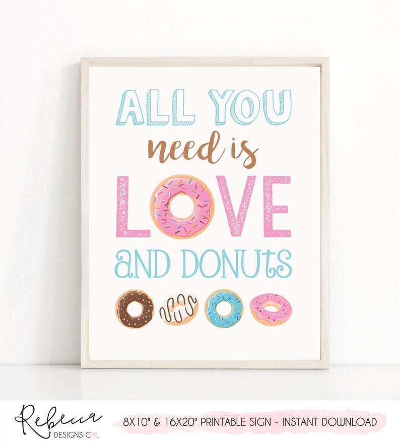 Donuts Signs Donut Bundle Printable Donut Party Signs Donut | Etsy UK