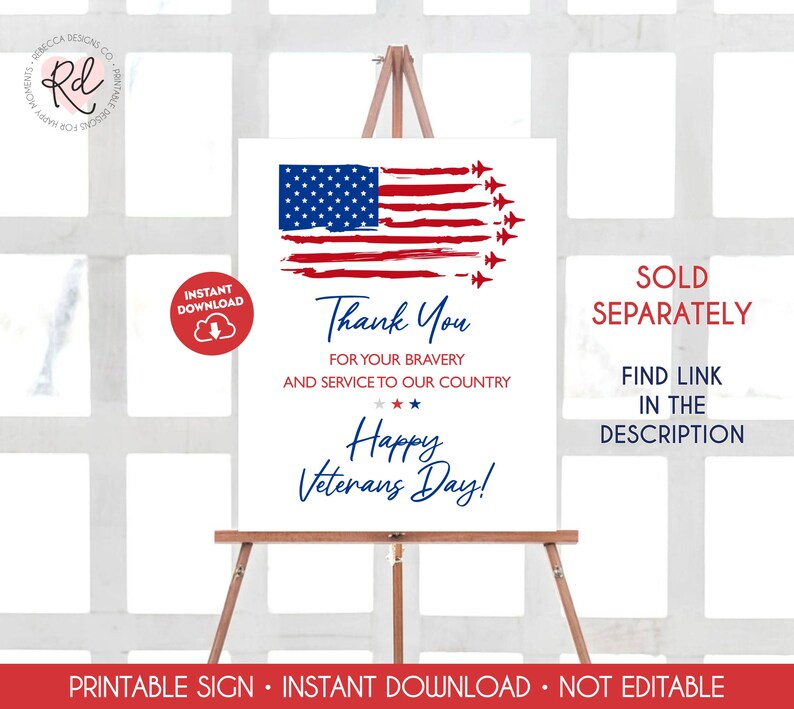 Air Force Veterans Day Tags Printable Thank You Veterans Tag Printable ...