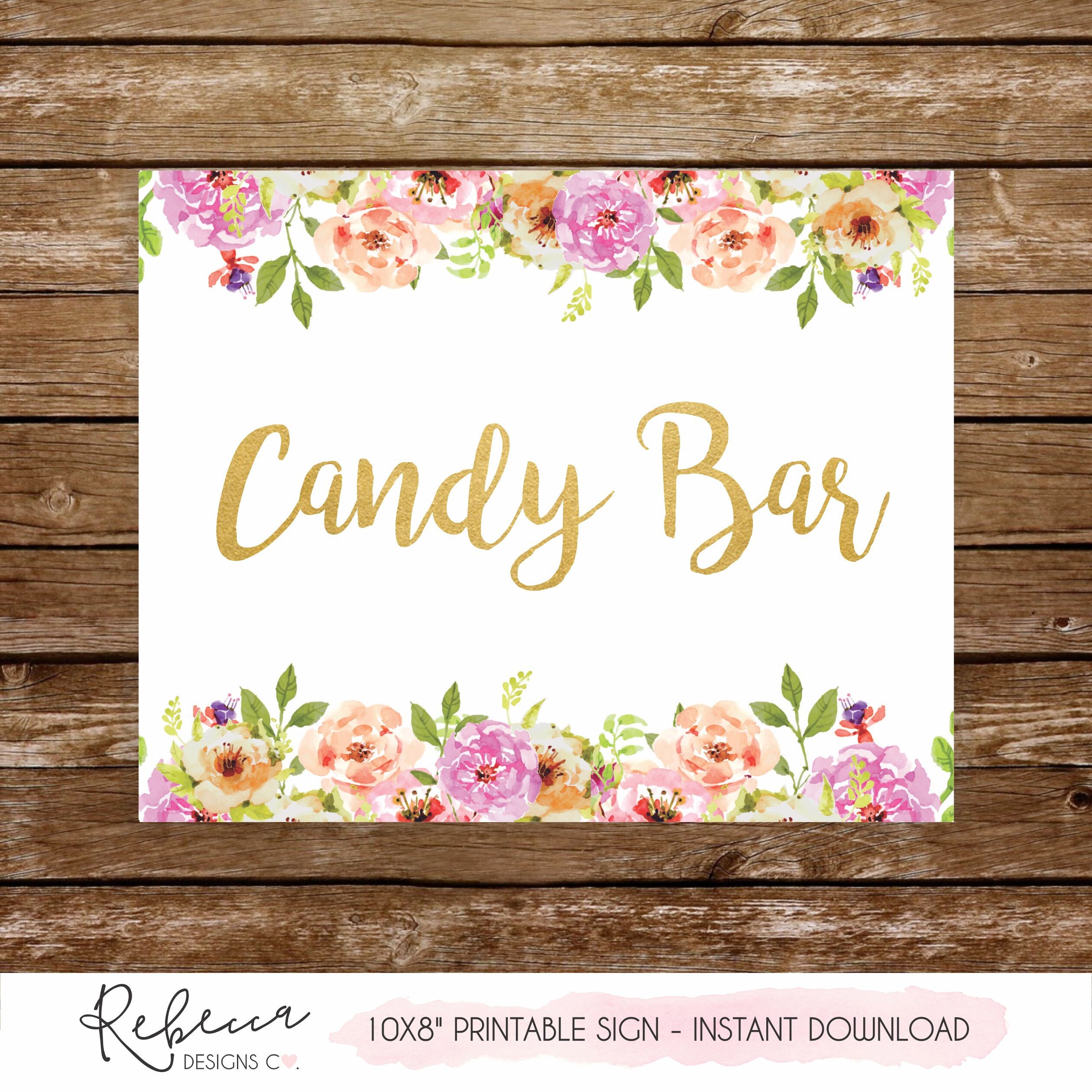 Printable Candy Signs