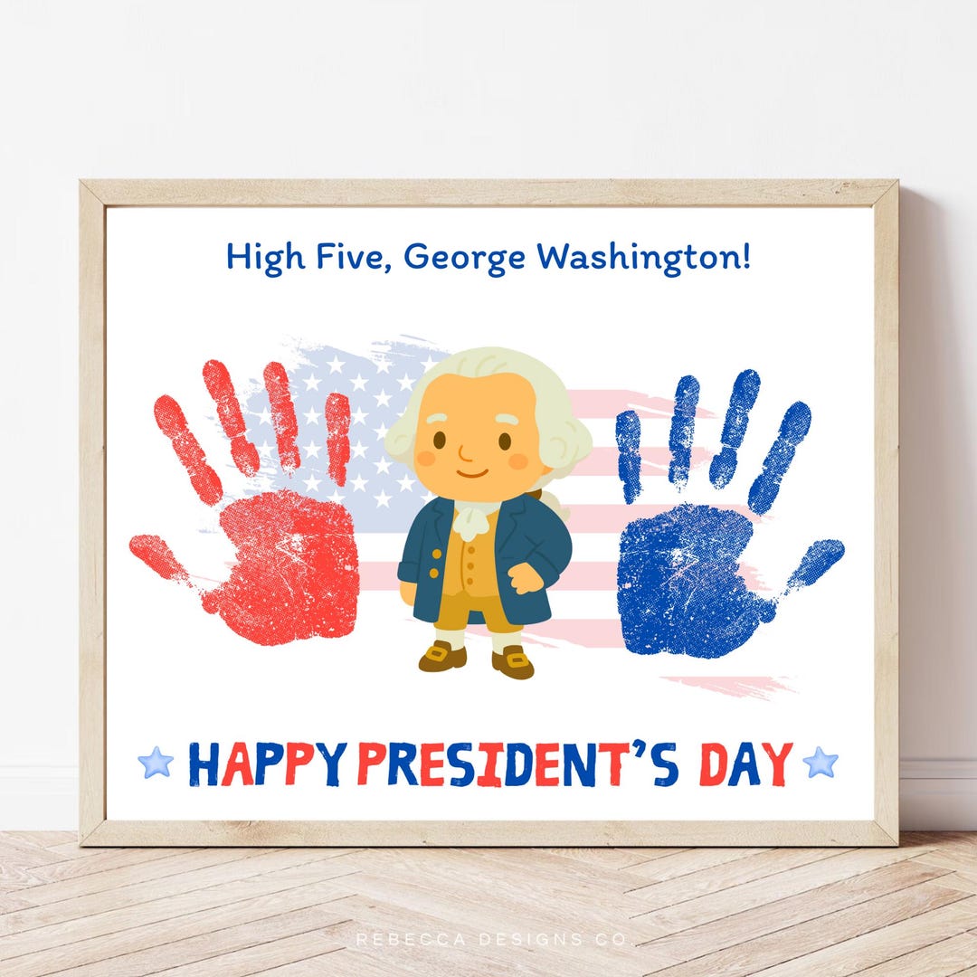 Presidents Day Handprint Craft George Washington Presidents Day ...