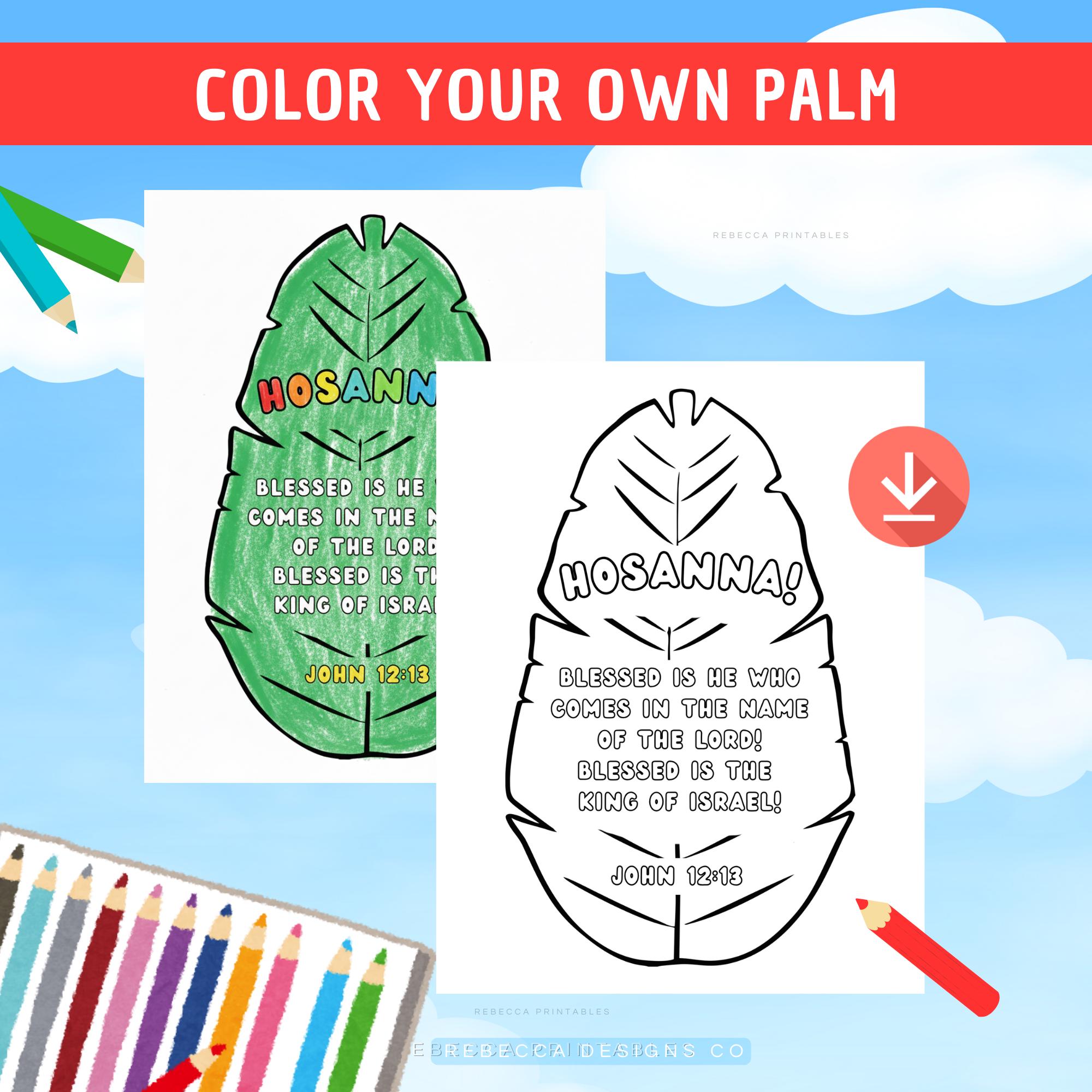 Palm Sunday Craft Palm Sunday Activity Easter Craft for Kids Christian ...