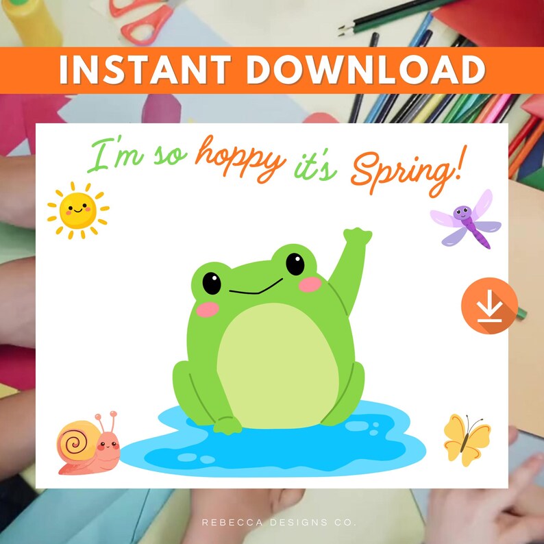 Spring Frog Footprint Craft Baby Frog Handprint Keepsake Kit Preschool ...
