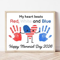 Easy Handprint Craft for Veterans Day, USA Flag, Happy Veterans Day ...