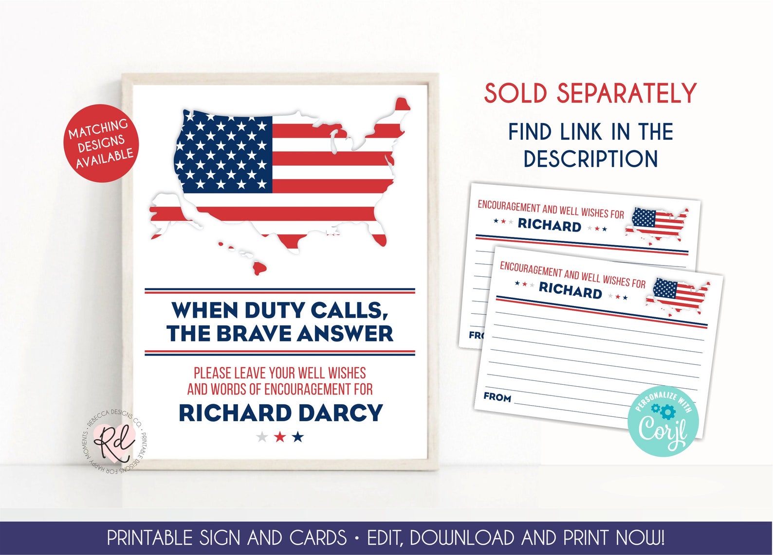 Well Wishes Military Card Printable Deployment Letters - Etsy