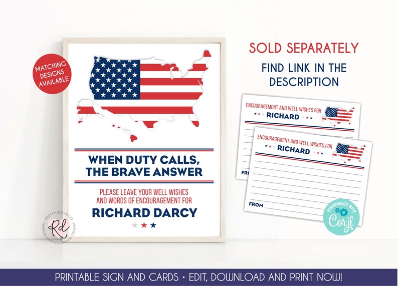 Well Wishes Military Card Printable Deployment Letters - Etsy