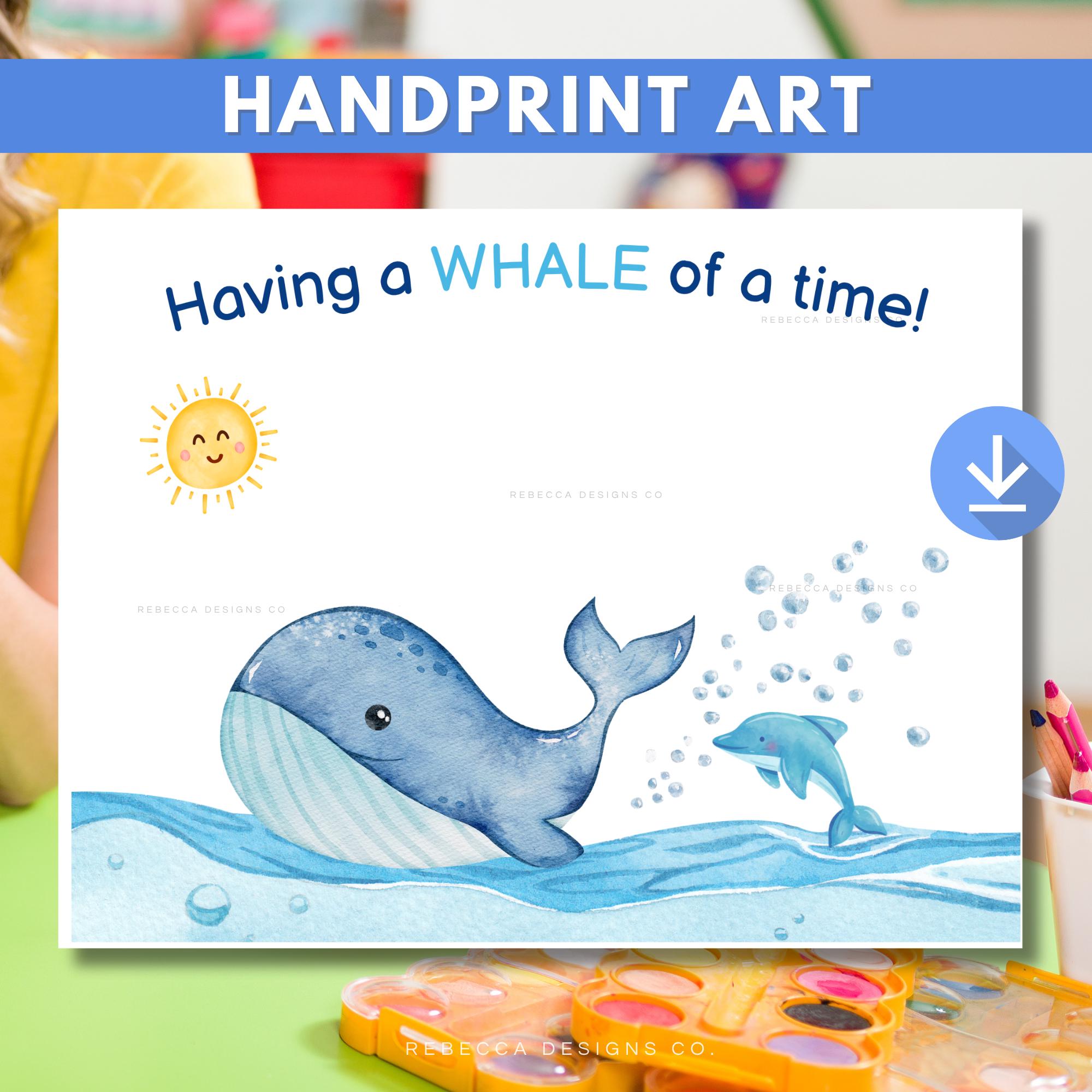 Whale Handprint Summer Craft Printable Summer Handprint Art Daycare ...