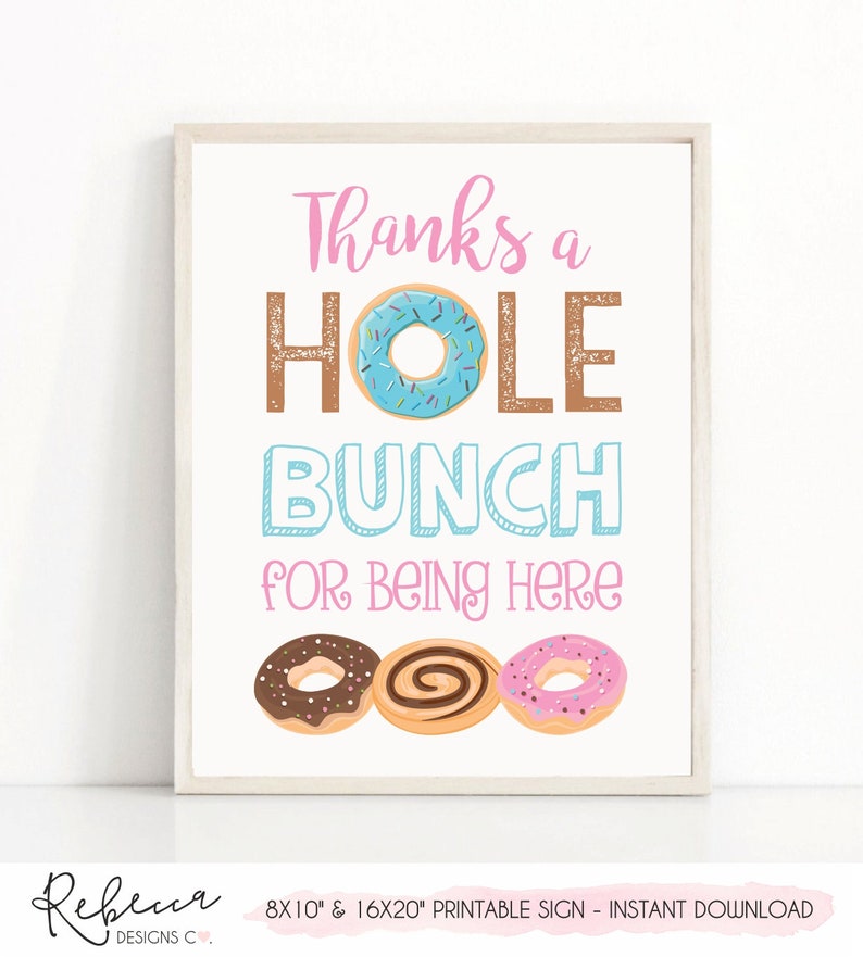 Donuts Signs Bundle Printable Donut Party Signs Donut Birthday - Etsy