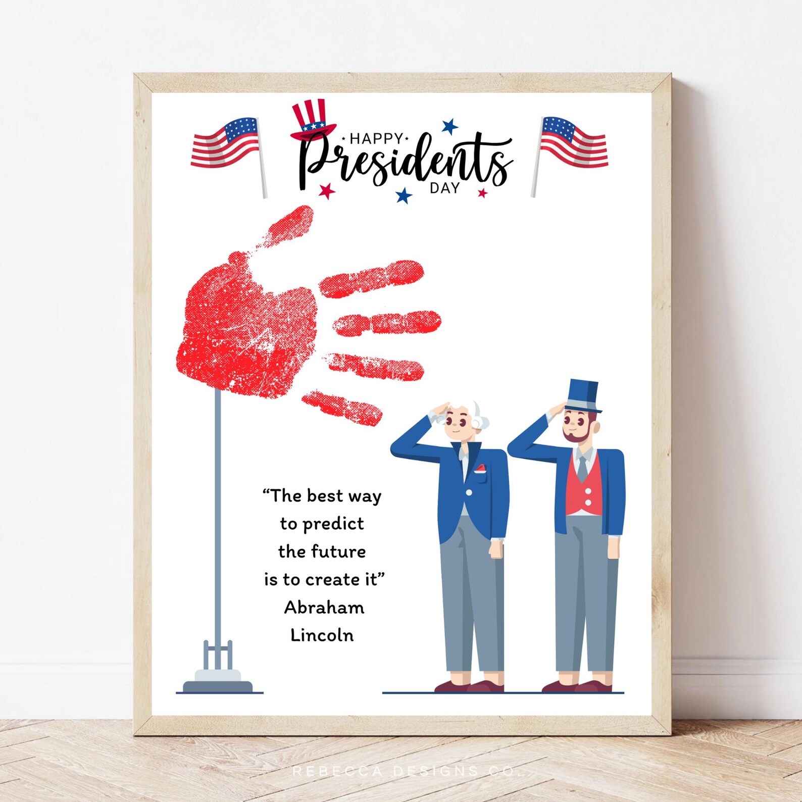President's Day Handprint Craft Bundle Presidents Day Art Classroom ...