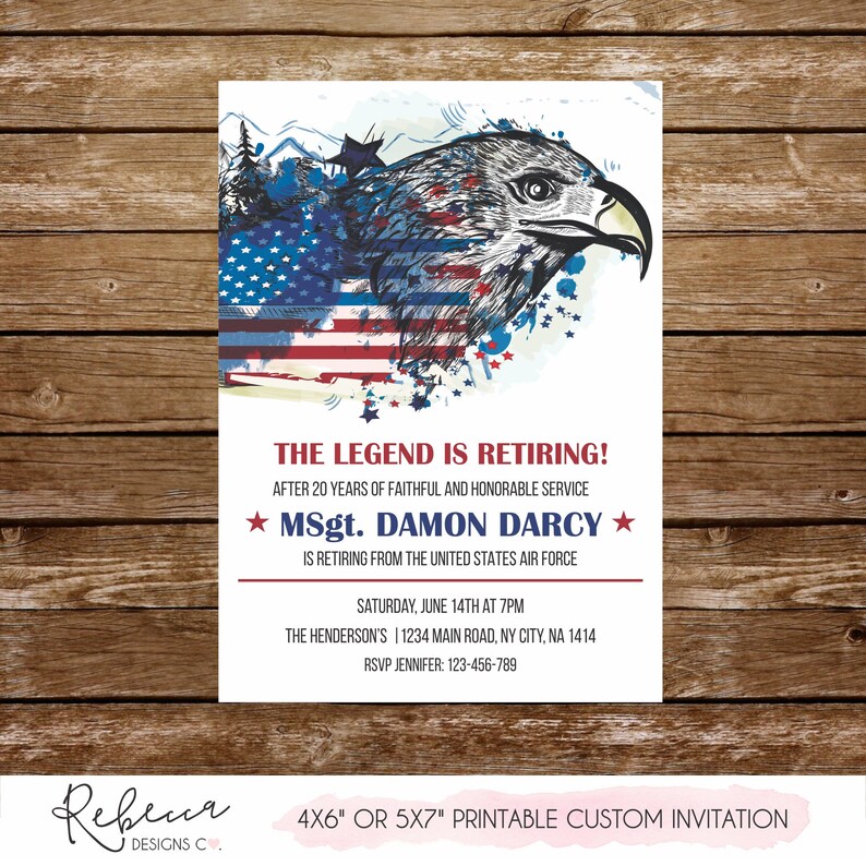 Air Force Retirement Invitation Military Retirement Invite - Etsy