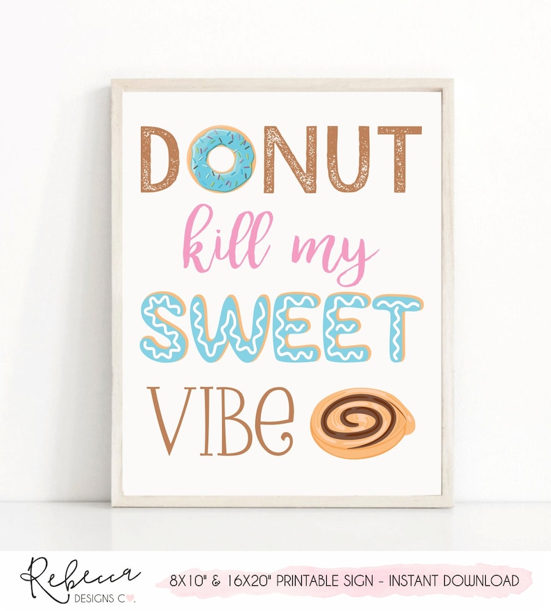 Donuts Signs Bundle Printable Donut Party Signs Donut Birthday - Etsy