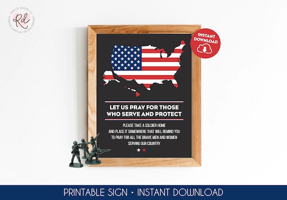 Military party sign pray for our soldiers sign deployment party sign ...