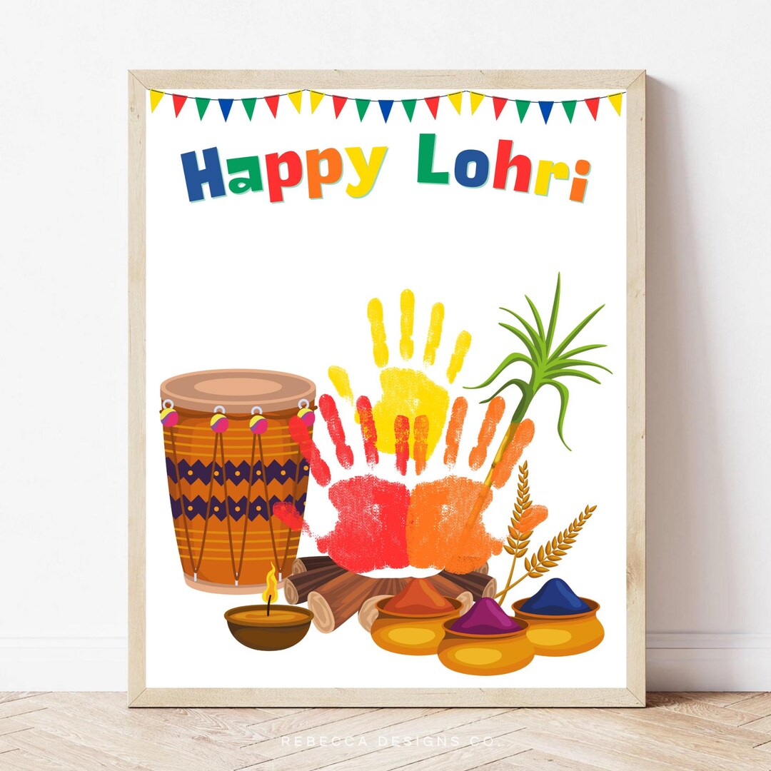 Lohri Handprint Lohri Craft Activity Happy Lohri Activity for Kids ...