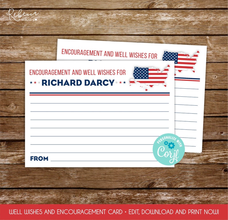 Well Wishes Military Card Printable Deployment Letters - Etsy