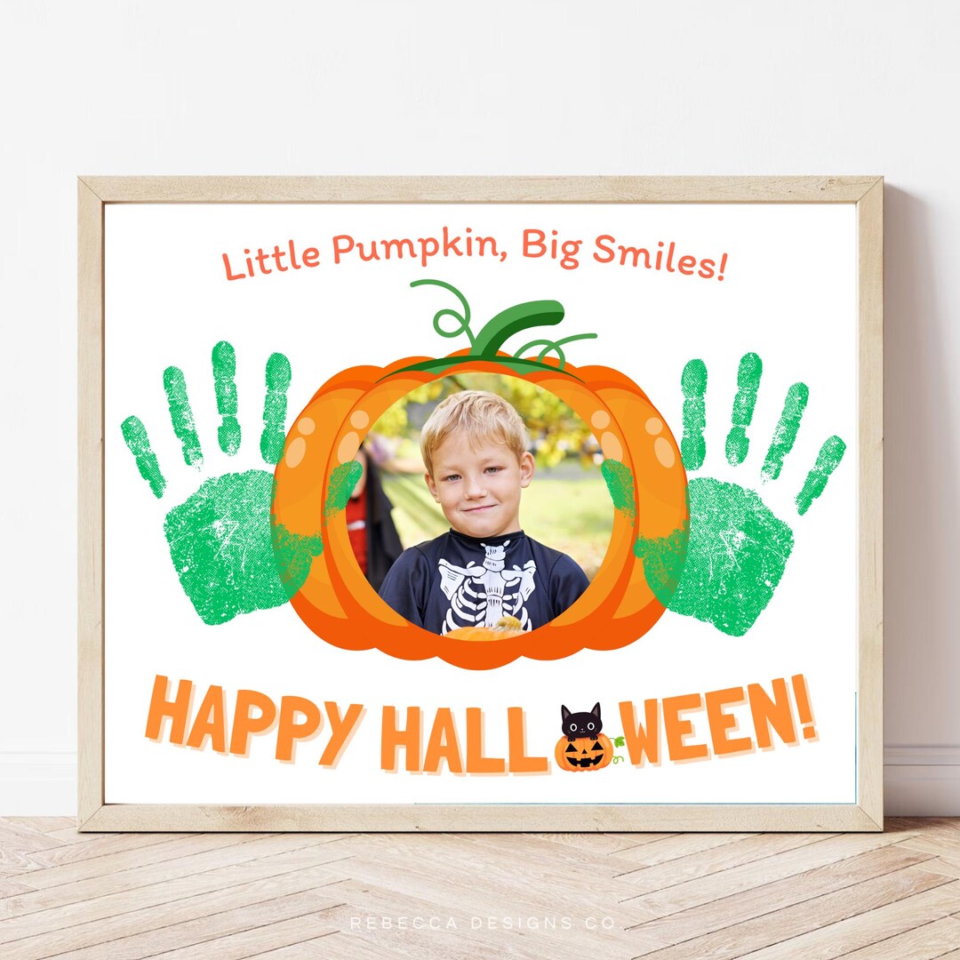 Halloween Handprint Craft Daycare Halloween Activities Preschool ...