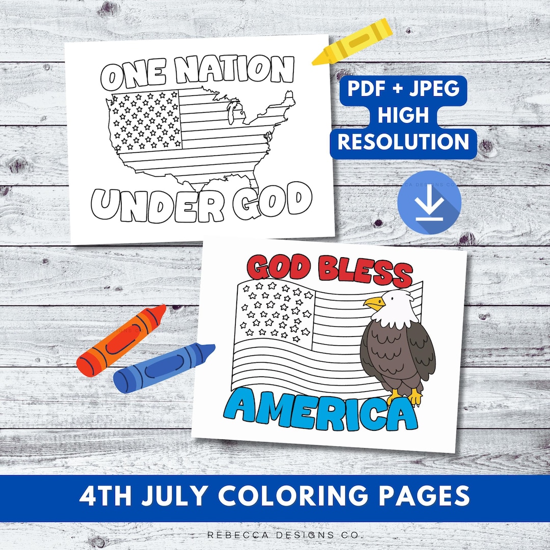 Christian 4th of July Coloring Pages 4th of July Activity for Kids ...