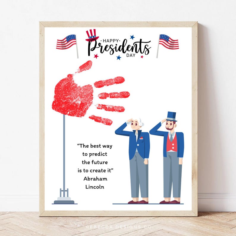 Presidents Day Handprint Craft Flag Presidents Day Activity for Kids ...