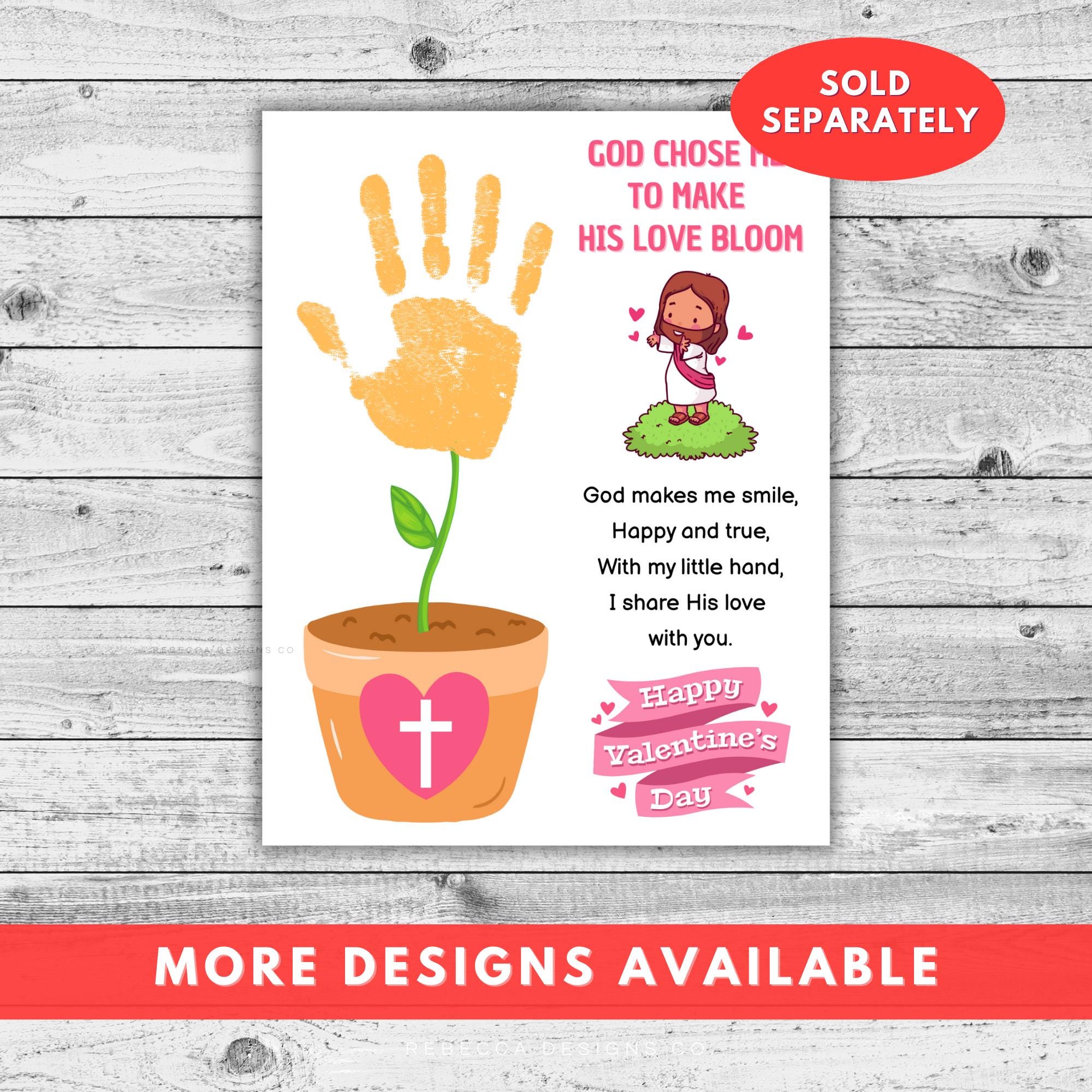 Christian Kids Valentine’s Day Craft Christian Fingerprint Craft Sunday ...