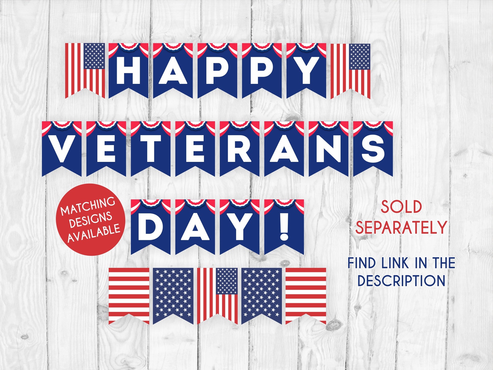 Thank You Veterans Banner Printable Happy Veterans Day Banner Veterans ...
