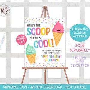 Here's the Scoop Gift Card Holder Editable Ice Cream Gift Card ...