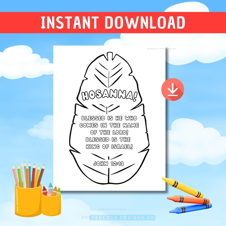 Palm Sunday Craft Palm Sunday Activity Easter Craft for Kids Christian ...