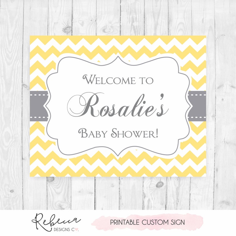 Yellow Welcome Sign Baby Shower Yellow Decor Welcome Sign - Etsy