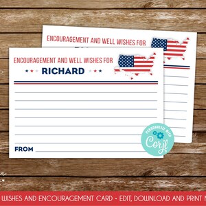 Military Party Sign and Cards Printable Template Deployment Party ...